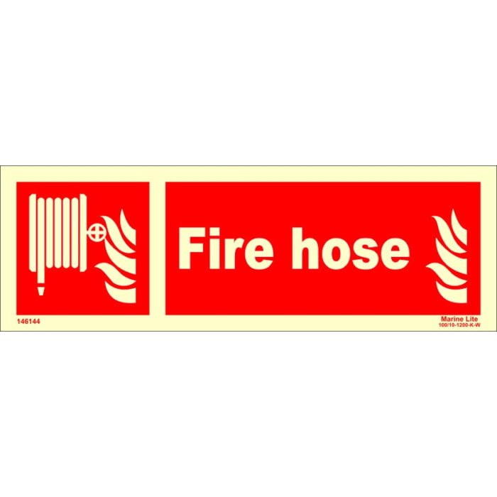 FIRE HOSE (10x30cm) Phot.Vin. IMO sign 146144 – Imostickers
