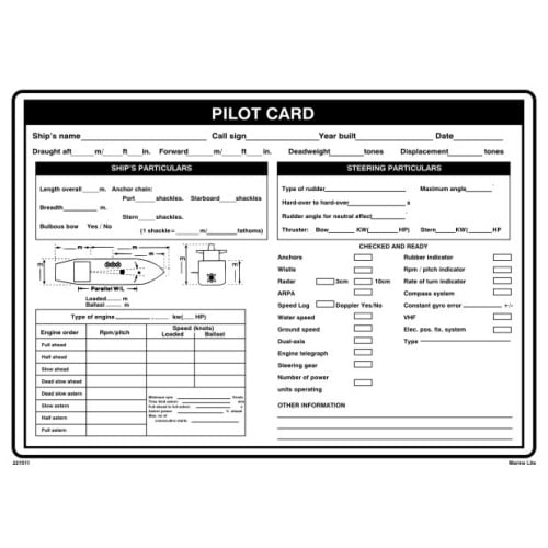 Señal IMO PÓSTER TARJETA DE PILOTO (45x32cm) PVC IMO symbol 221511PVC ...