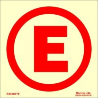 Señal IMO LUCES DE EMERGENCIA «E» (15x15cm) vinilo fotoluminiscente IMO ...